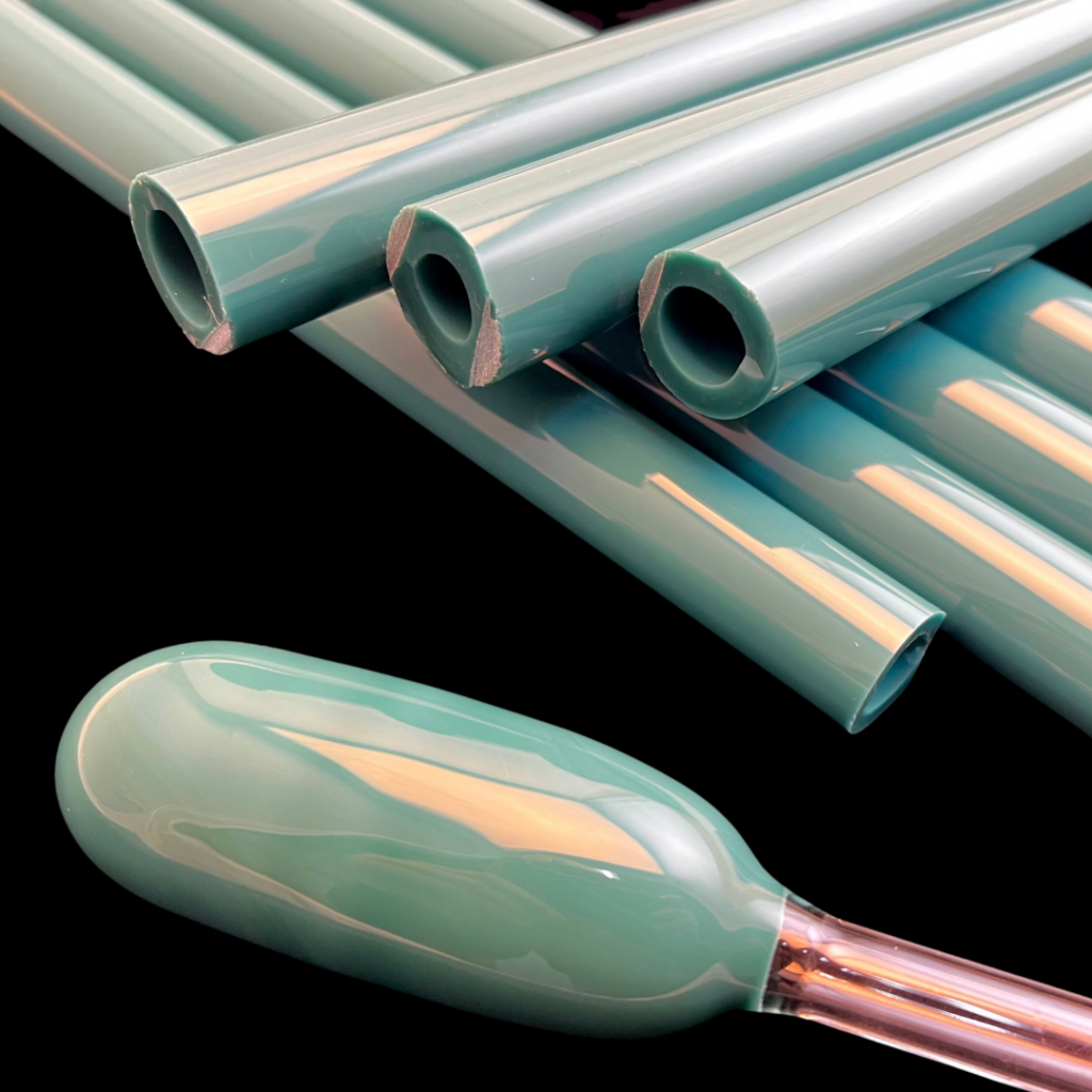T-126 Opaque Aqua Tube - Northstar Glassworks